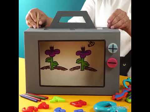Como a ser un televisó con caja dé cartón - YouTube