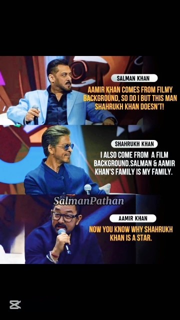 3 Khan👑 Together Shah Rukh Khan 👑 Aamir Khan Salman Khan three Khan's ...