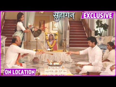 Suhagan On Location: Krish Ne Bindiya Ka Karwaya Shraad, Bindiya Ne Aakar Machaya Hungama