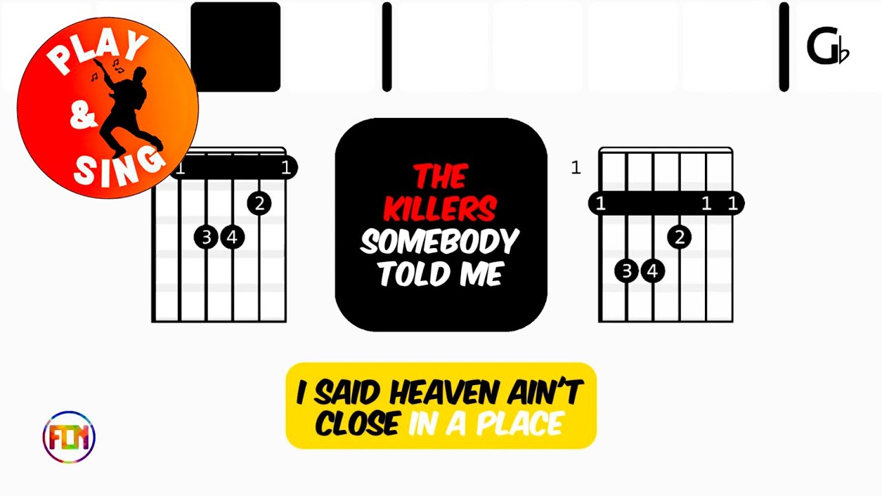The Killers - Somebody Told Me | Scrolling Guitar Chords & Lyrics - YouTube