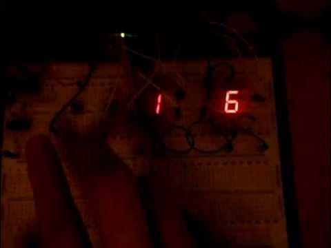 7 segment display counter - YouTube