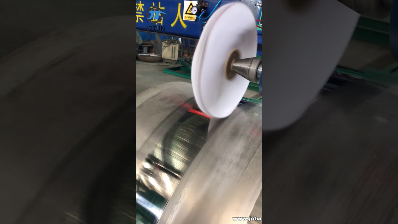Cloth wheel polishing process for stainless steel tank - YouTube