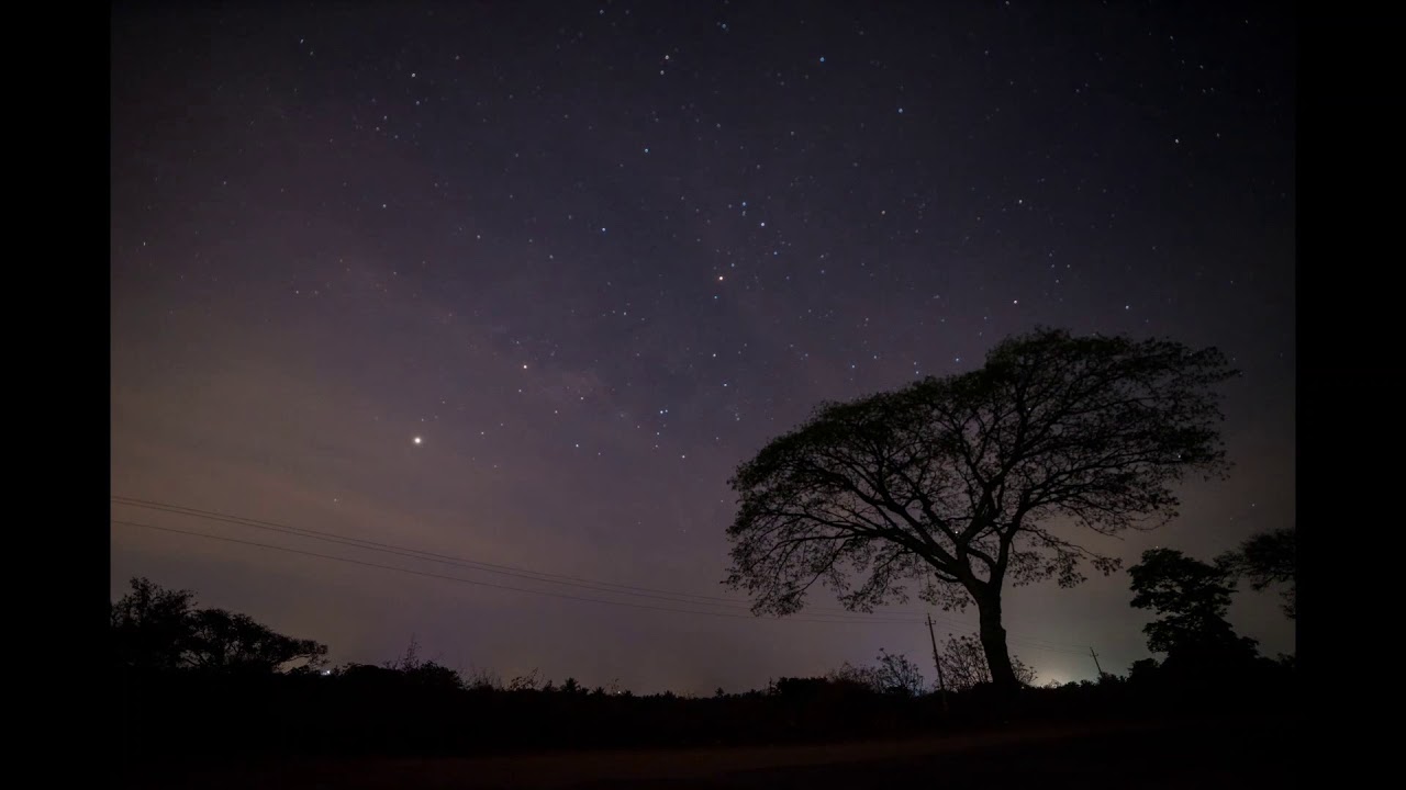 Timelapse of stars in the night sky and early morning - YouTube