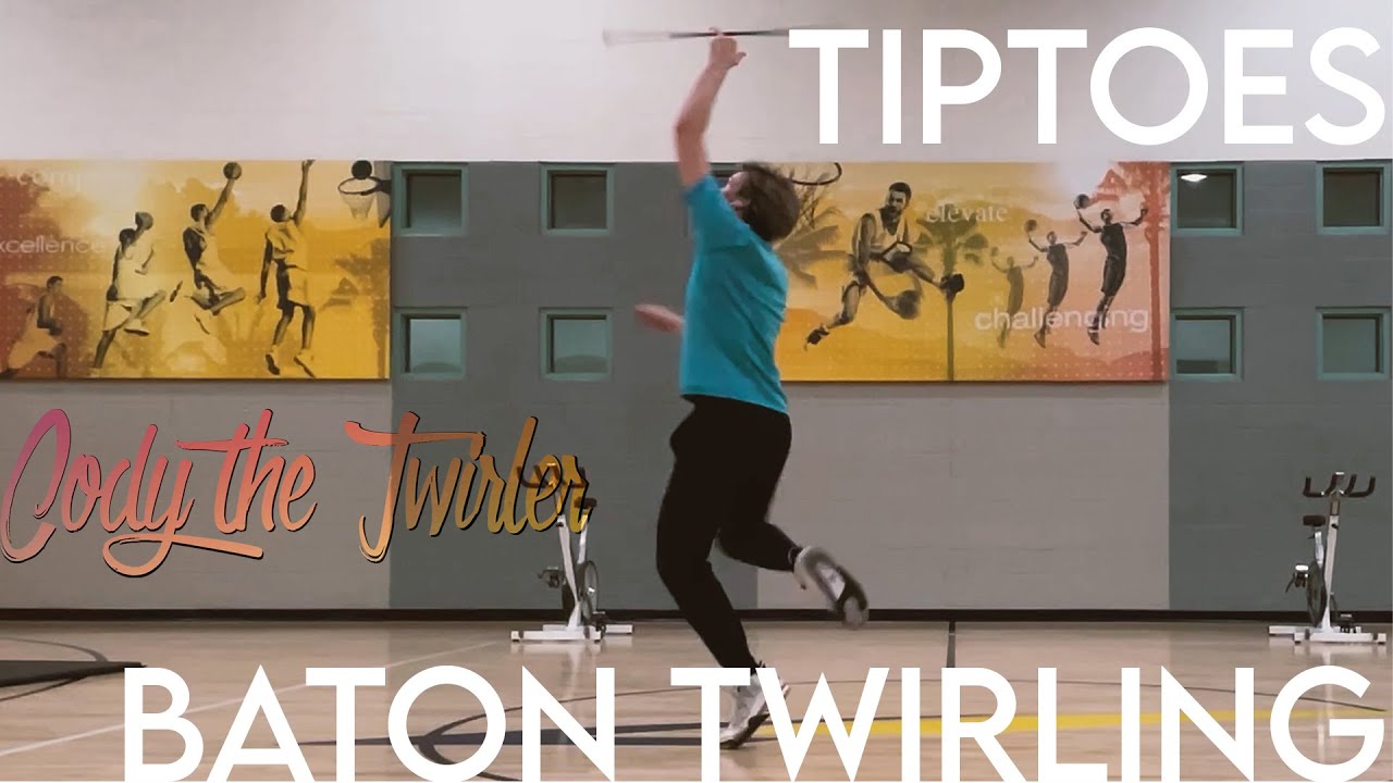 Toe spin and Toe Stalls - Baton Twirling Dance - YouTube