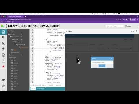 ExtJS 레시피 - Form Validation - YouTube
