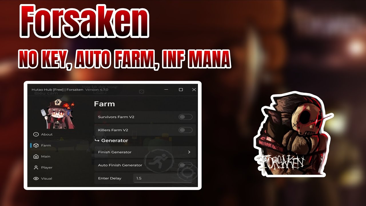 [🔪Forsaken]Script No key, Auto Farm, inf mana - YouTube