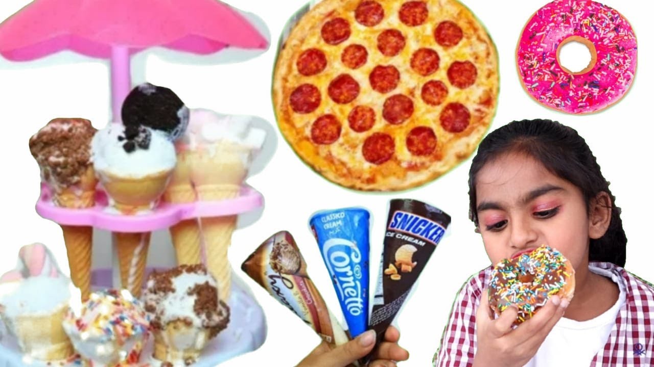 shfa & chocolate soda challenge !! Delicious ice creams !! mukhbang ...