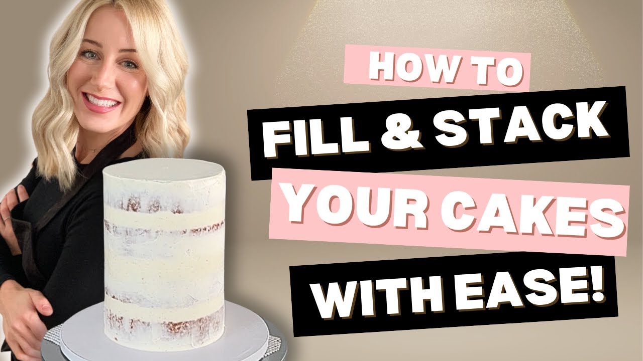 Quick & Easy Buttercream Stack, Fill & Crumb-coat: Vanilla Cake, Swiss Meringue & Fresh Berries ...