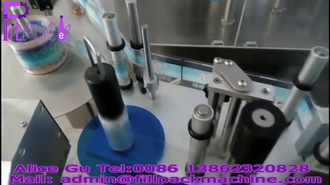 Automatic transparent self adhesive label sticker machine for round ...