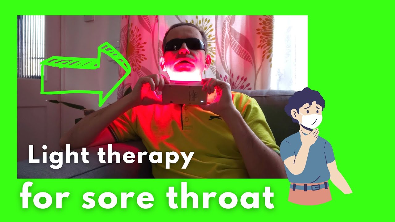 Using red light therapy to help with a sore throat - with small ...