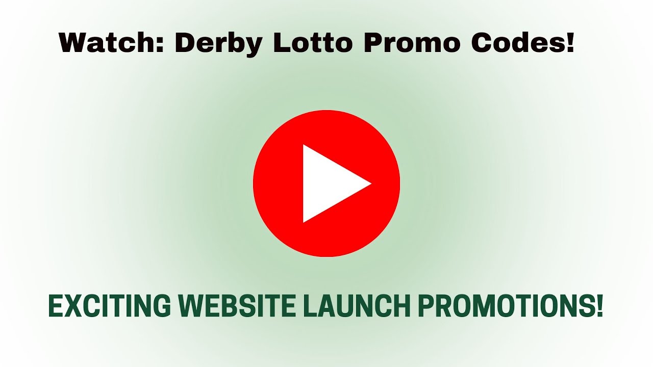 Derby Lotto Promo Codes! - YouTube