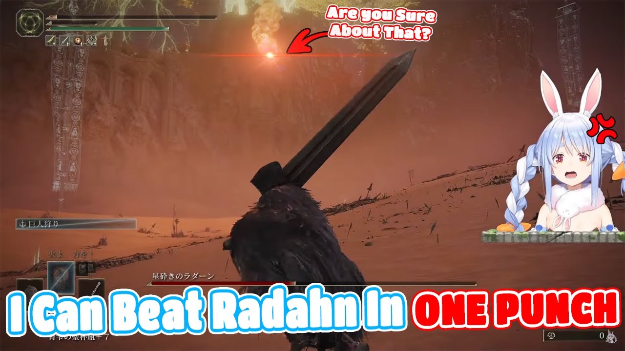 Funny Reactions When Pekora Think She Can Beat Radahn In One Punch ...