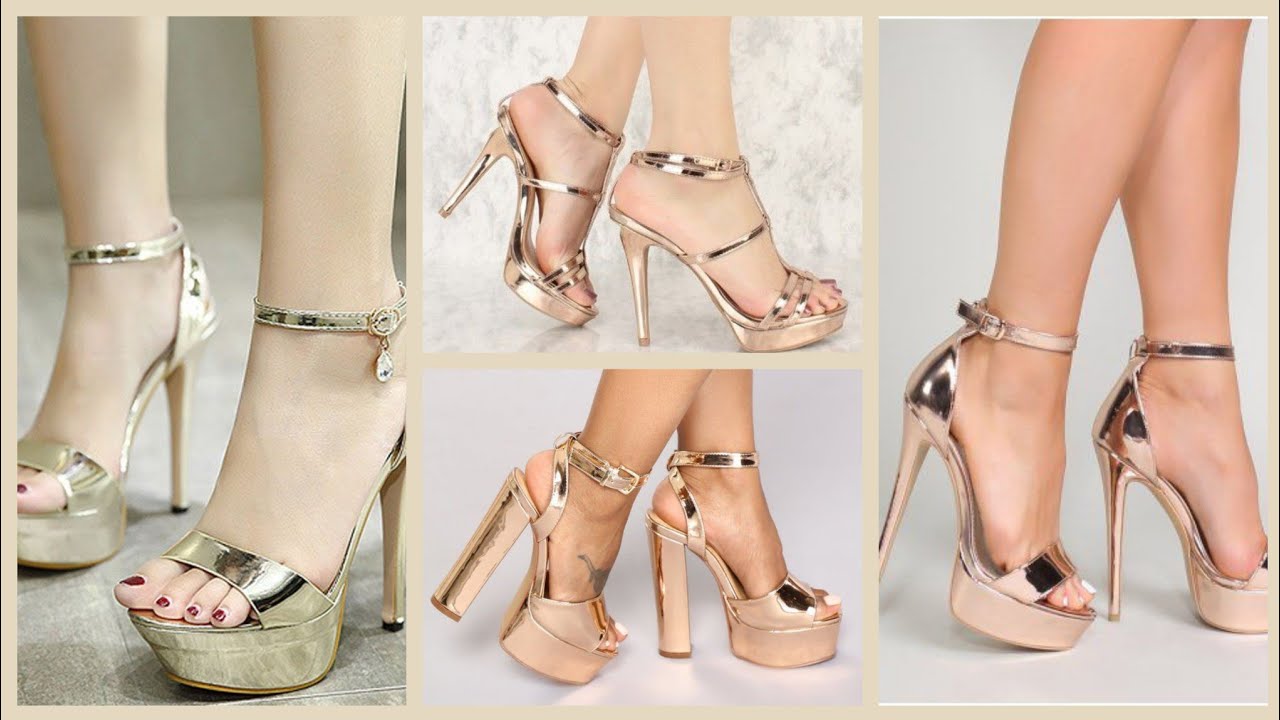 Unique Gold heels designs for girls and helping ideas and tips must ...
