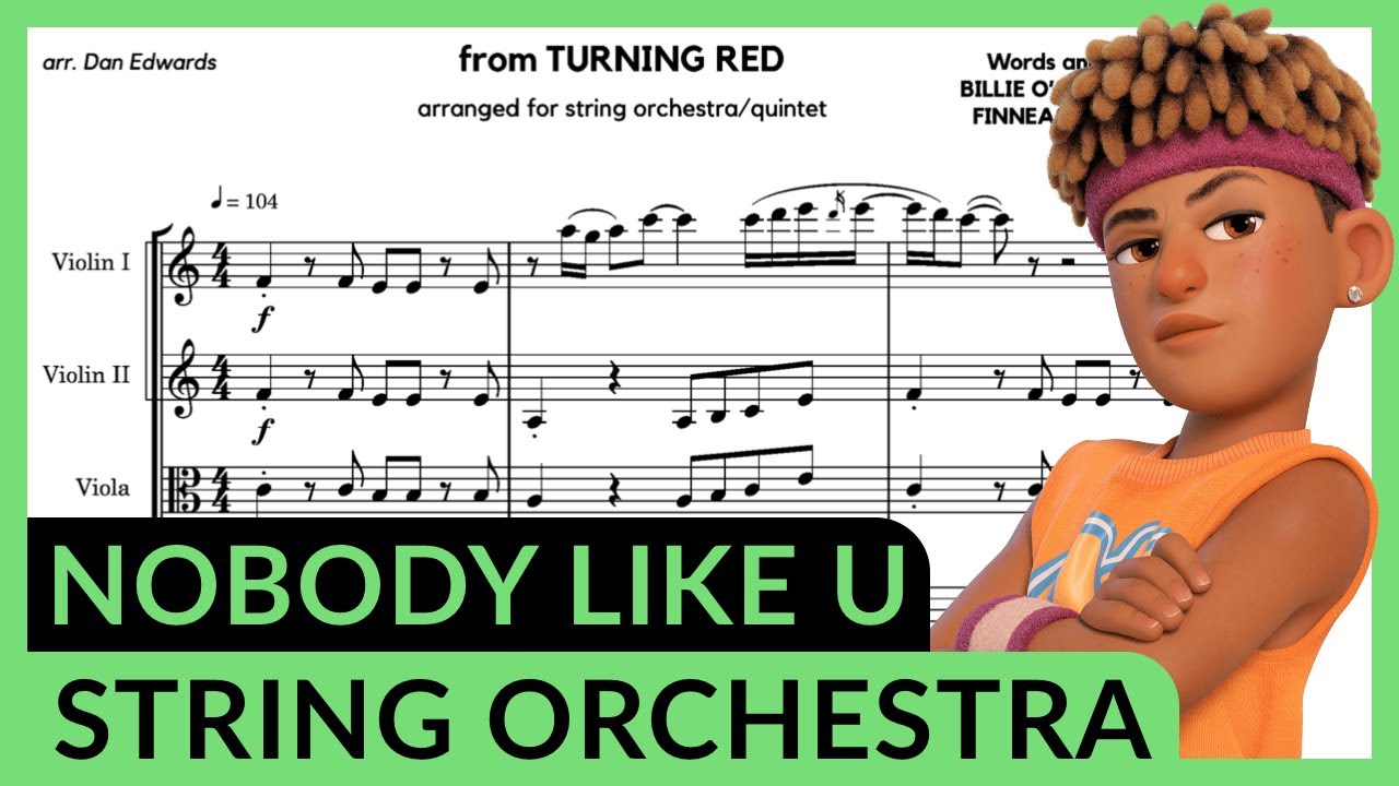 Nobody Like U - Turning Red, arranged for string orchestra/quintet ...