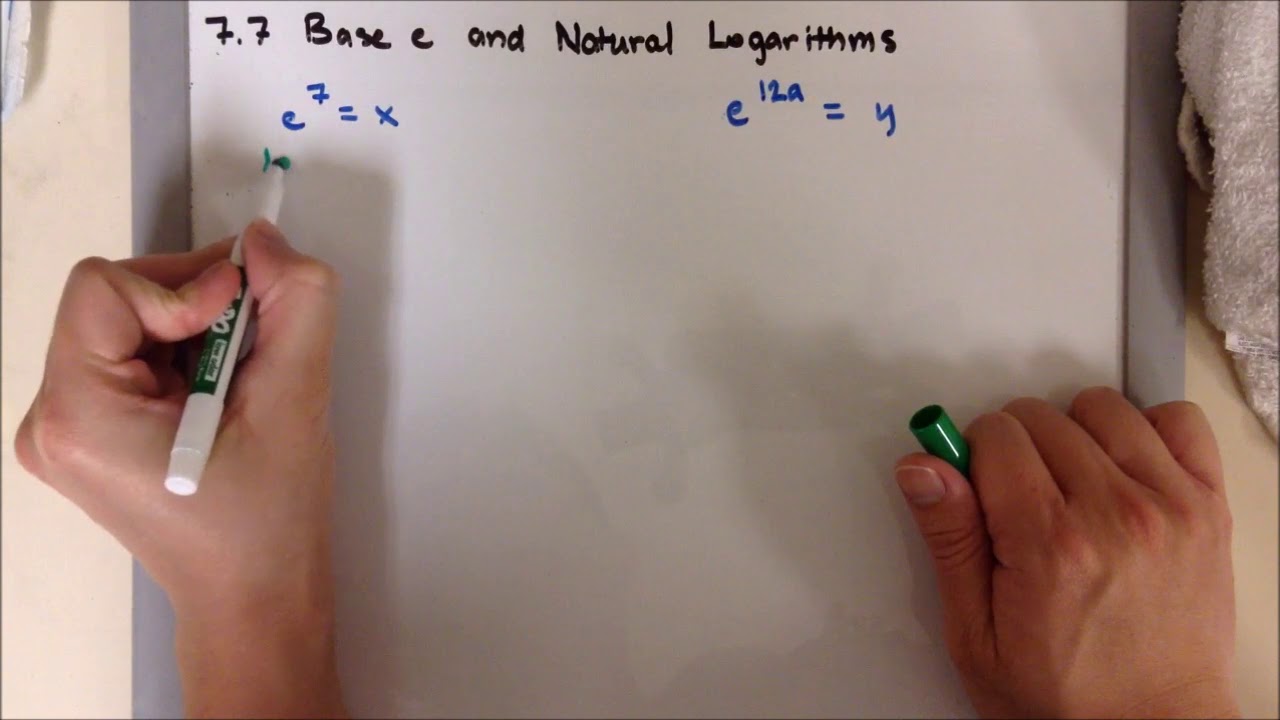 A2 7.7B Rewrite Base e into Natural Log - YouTube