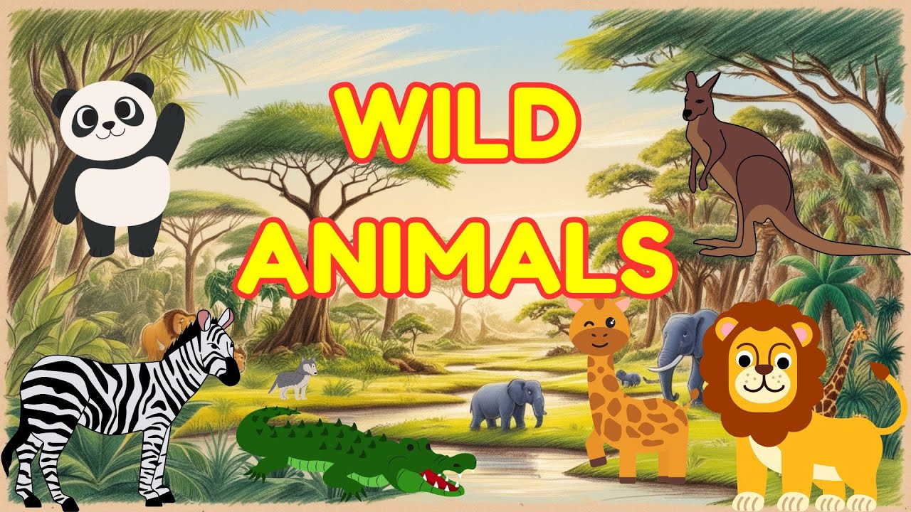 Wild Animals Flashcards | Learn Wild Animals Names in English | Kids ...