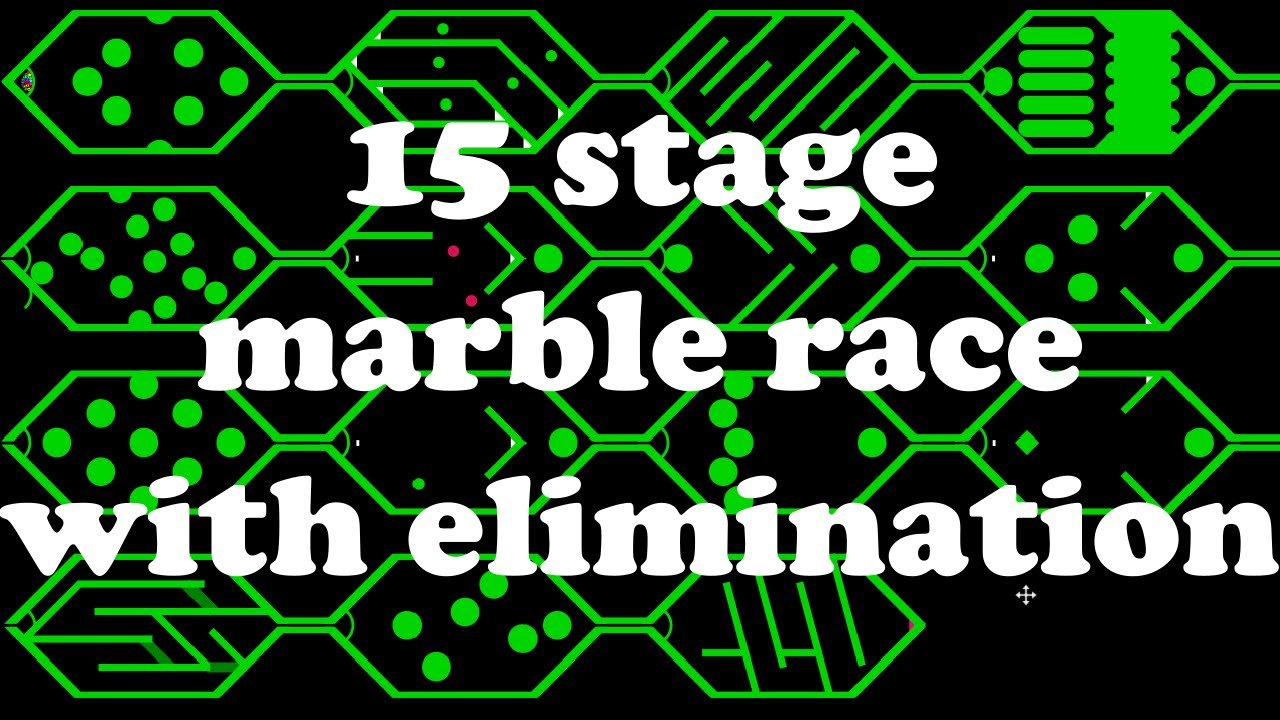 15 stage elimination marble race in Algodoo - 2D marble run - YouTube