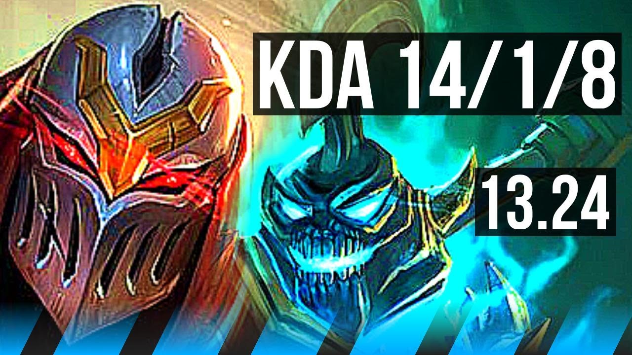 ZED vs HECARIM (MID) | 14/1/8, 1300+ games, Legendary | BR Master | 13. ...