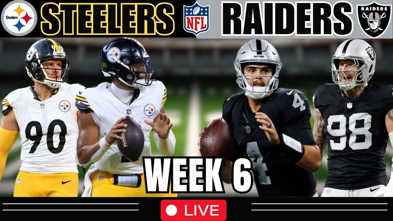 Pittsburgh Steelers Vs Las Vegas Raiders NFL Week 6| Live Stream Reactions! - YouTube