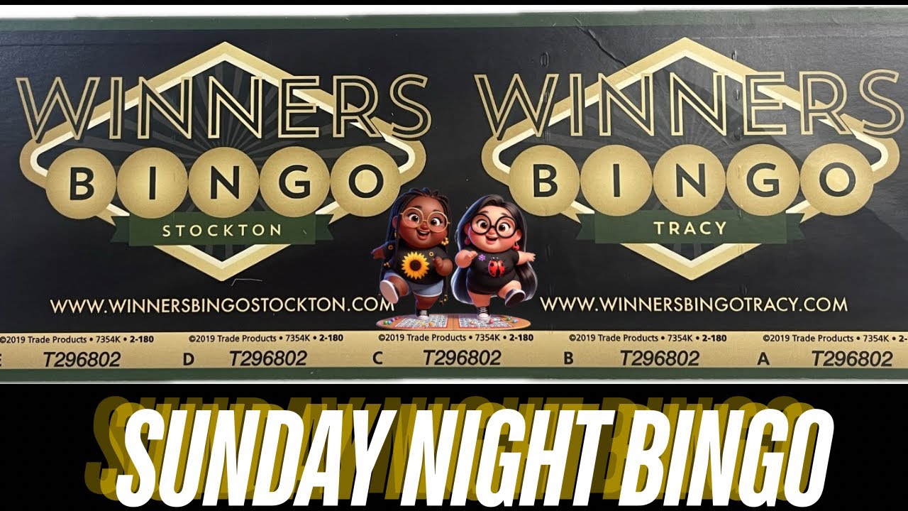 Winners Bingo Stockton Sunday Night Bingo 🤑🍀 - YouTube