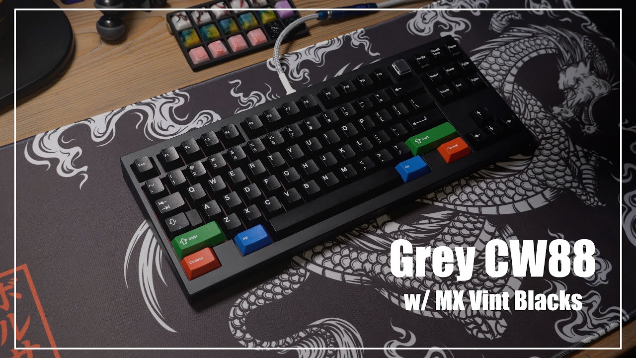 Grey CW88 (Cruel World 88) w/ Cherry MX Vintage Blacks - YouTube