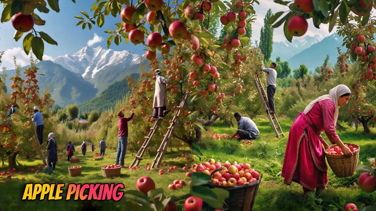 Harvesting Himalayan Jewels | Apple Plucking Bliss | #harvest #farming ...