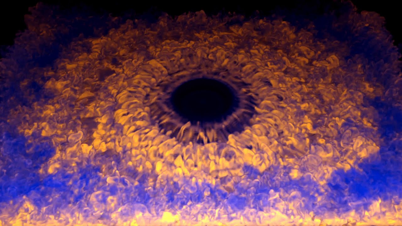 Fire Effect 4K Shockwave In Orange Blue Colors - YouTube