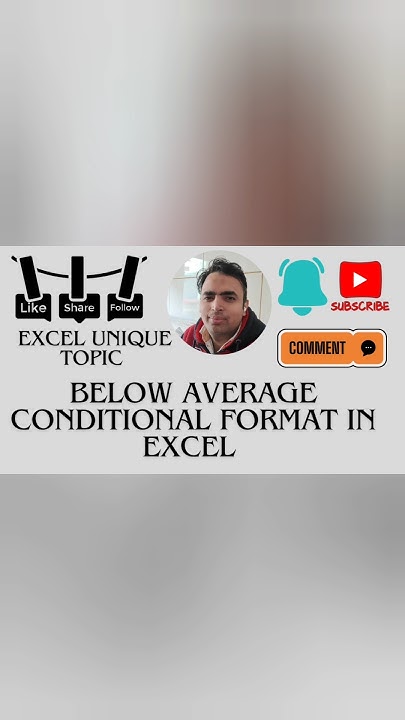 # BELOW AVERAGE CONDITIONAL FORMAT IN EXCEL - YouTube