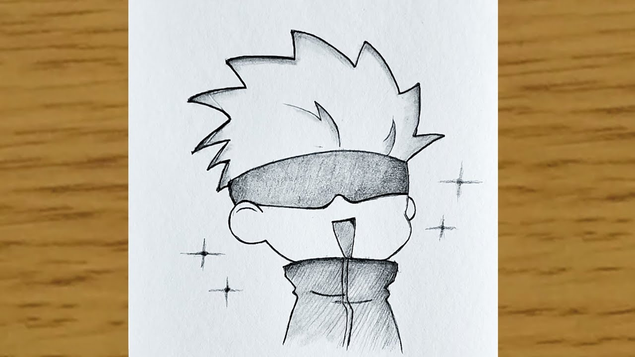 How to draw kid Gojo Satoru | Easy Gojo drawing for beginners / Easy ...