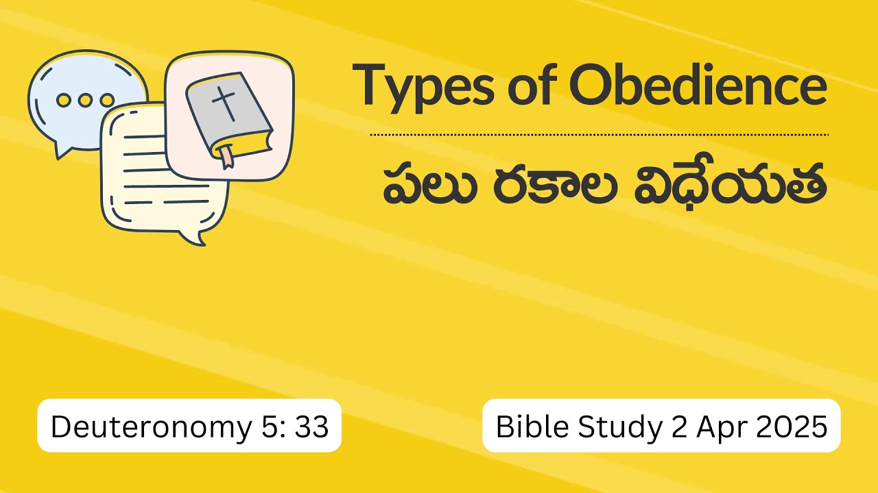 Bible Study: Types of Obedience | 2 Apr 2025 - YouTube