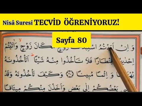 3.Kuran'ı Kerim yeni öğrenenler / Nisâ Suresi / Sayfa80