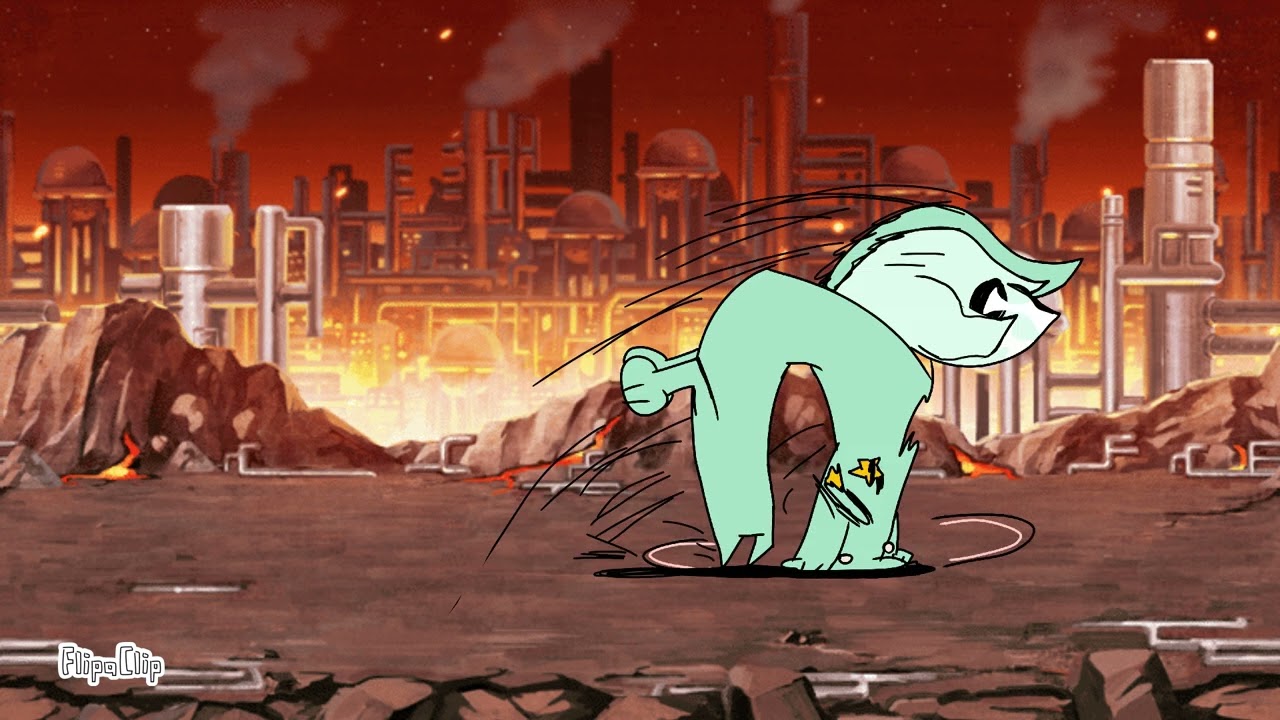 the battle cats (alien tank cat) animation - YouTube