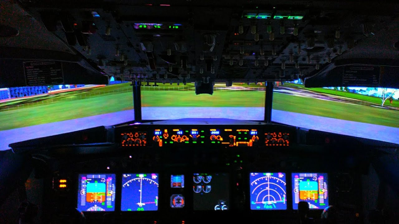 Inside a 737 flight simulator - YouTube