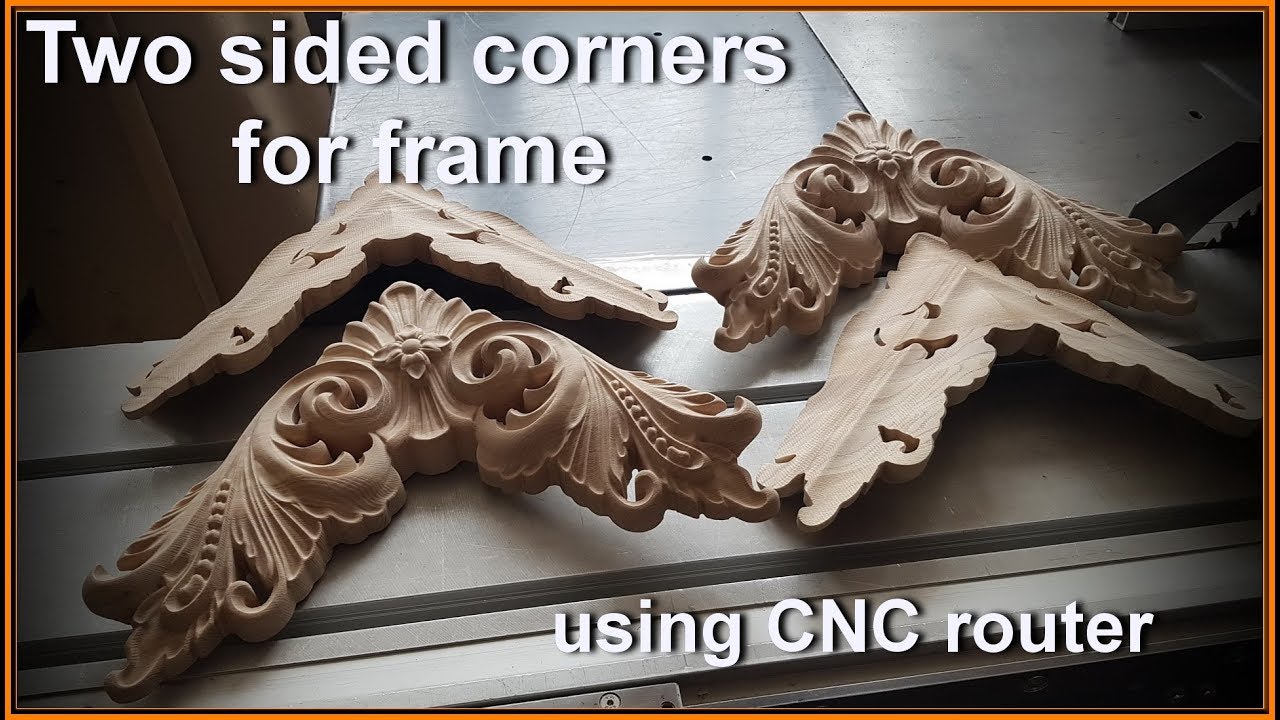 Two sided corners for frame with CNC router - YouTube