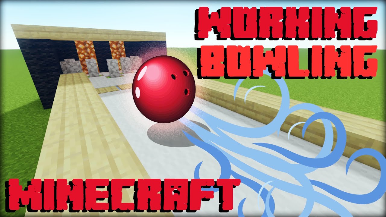 How to build a WORKING Bowling alley in Minecraft! - YouTube