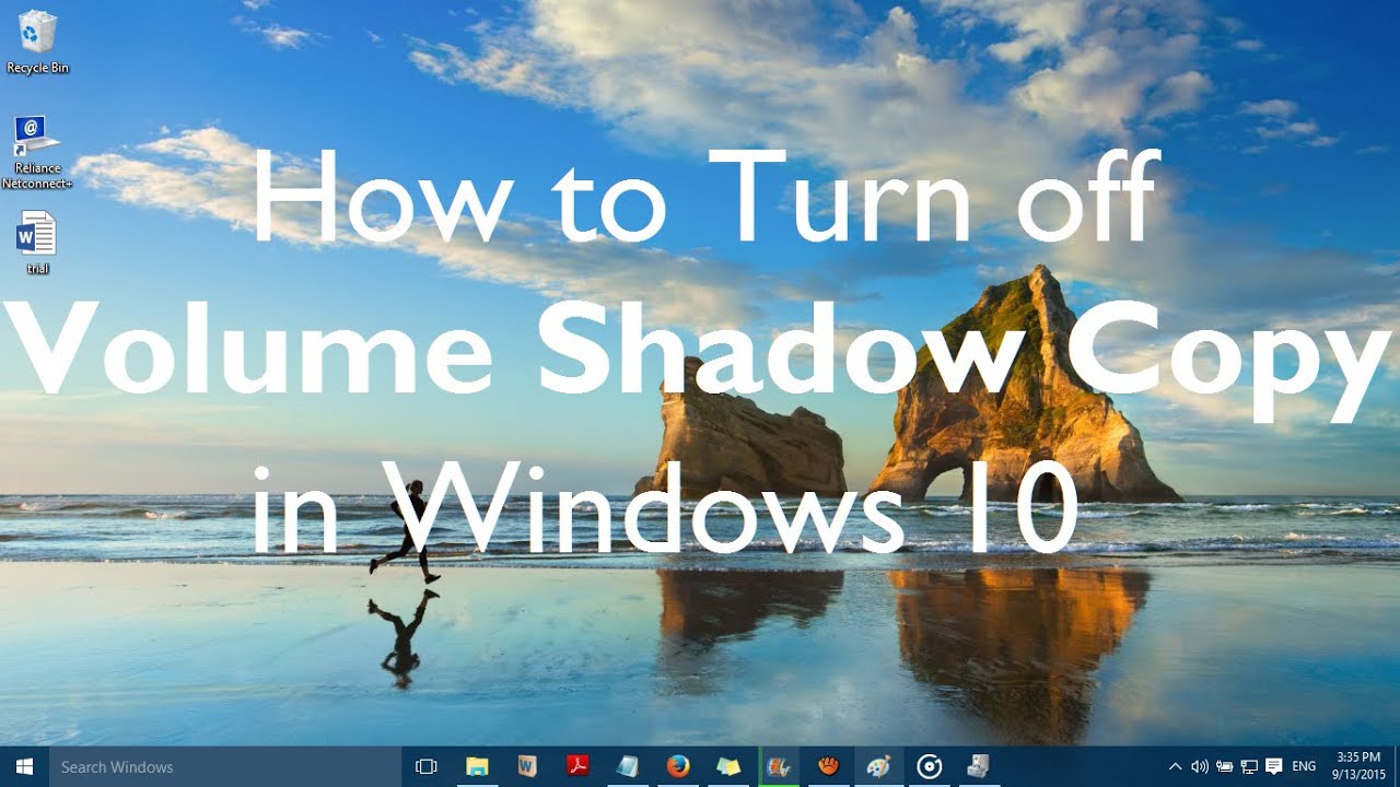 How to Turn off Volume Shadow Copy in Windows 10 - YouTube