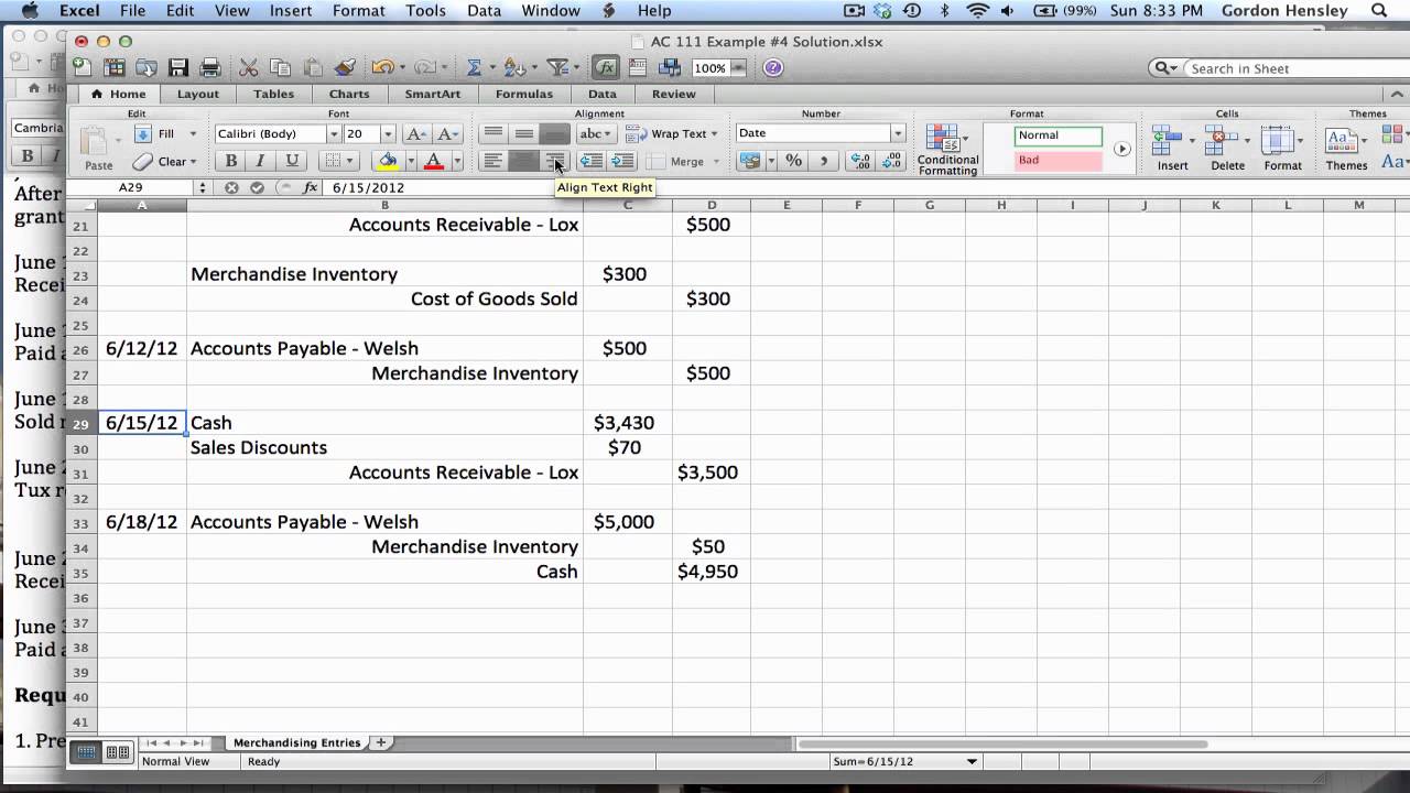 Merchandising Entries Demonstration Part 2 - YouTube