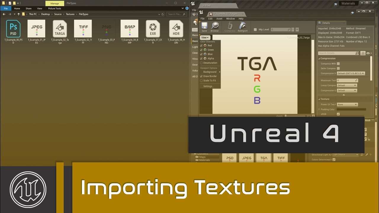 UE4 - Importing Textures - YouTube
