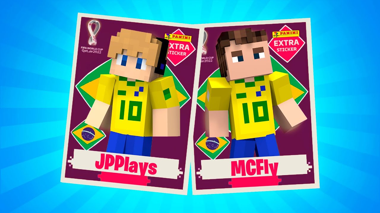 VIRAMOS FIGURINHAS do ALBUM DA COPA DO MUNDO 2022 no MINECRAFT - YouTube