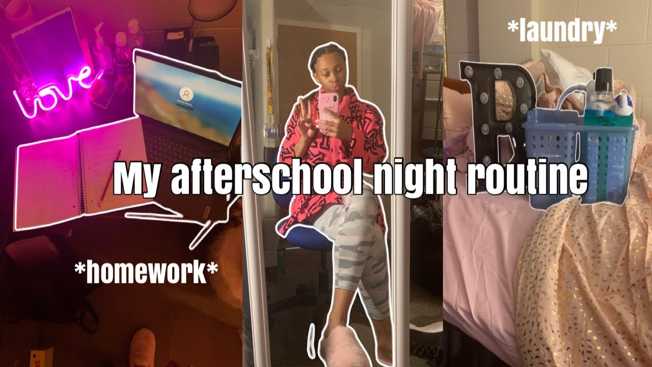 my after-school night routine| college +realistic - YouTube