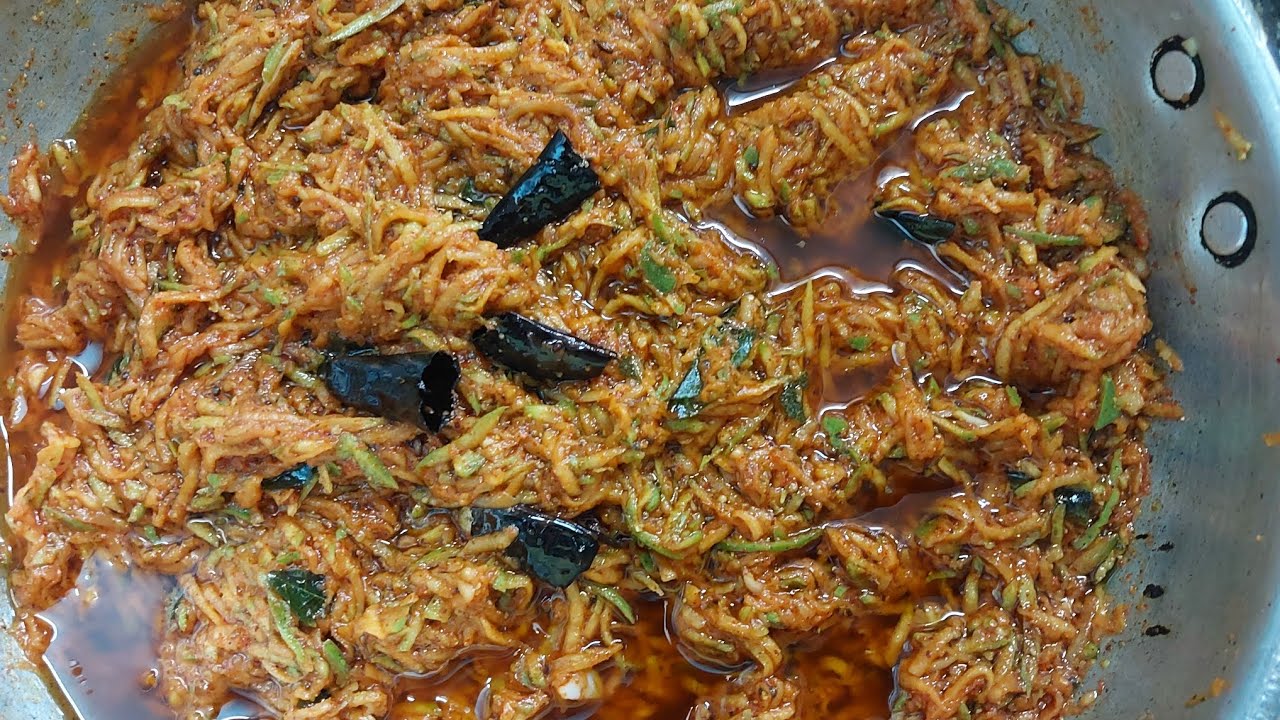 Instant Grated raw mango pickle recipe | raw mango chutney with simple ...