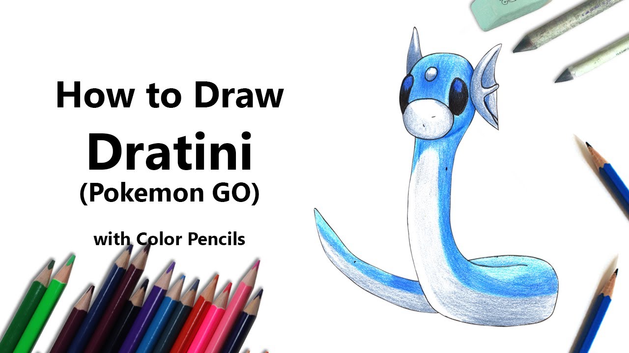 How to Draw a Dratini from Pokemon GO with Color Pencils [Time Lapse ...