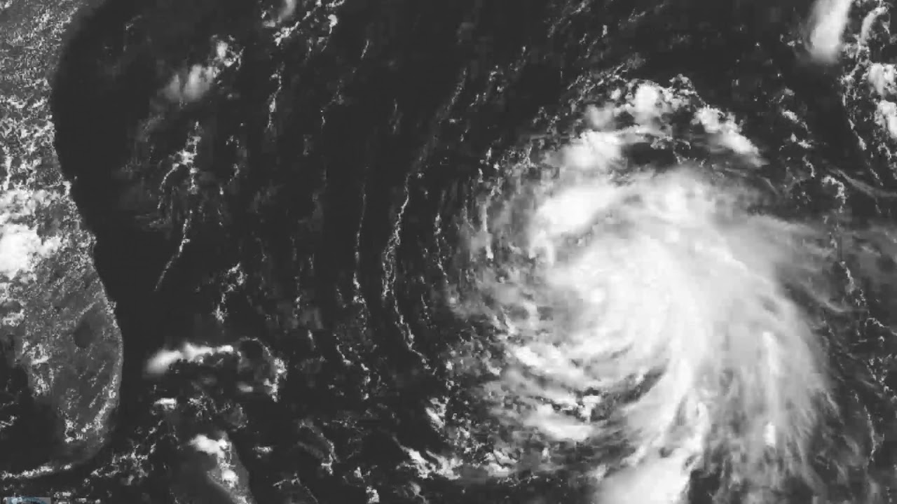Visible imagery of Tropical Storm Gert - August 13, 2017 - YouTube
