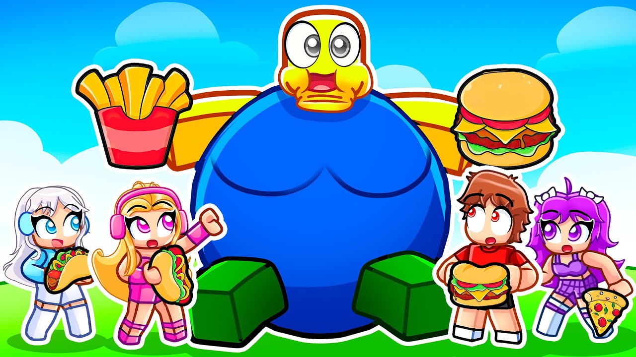 Roblox FEED THE NOOB With MY CRAZY FAN GIRLS... - YouTube