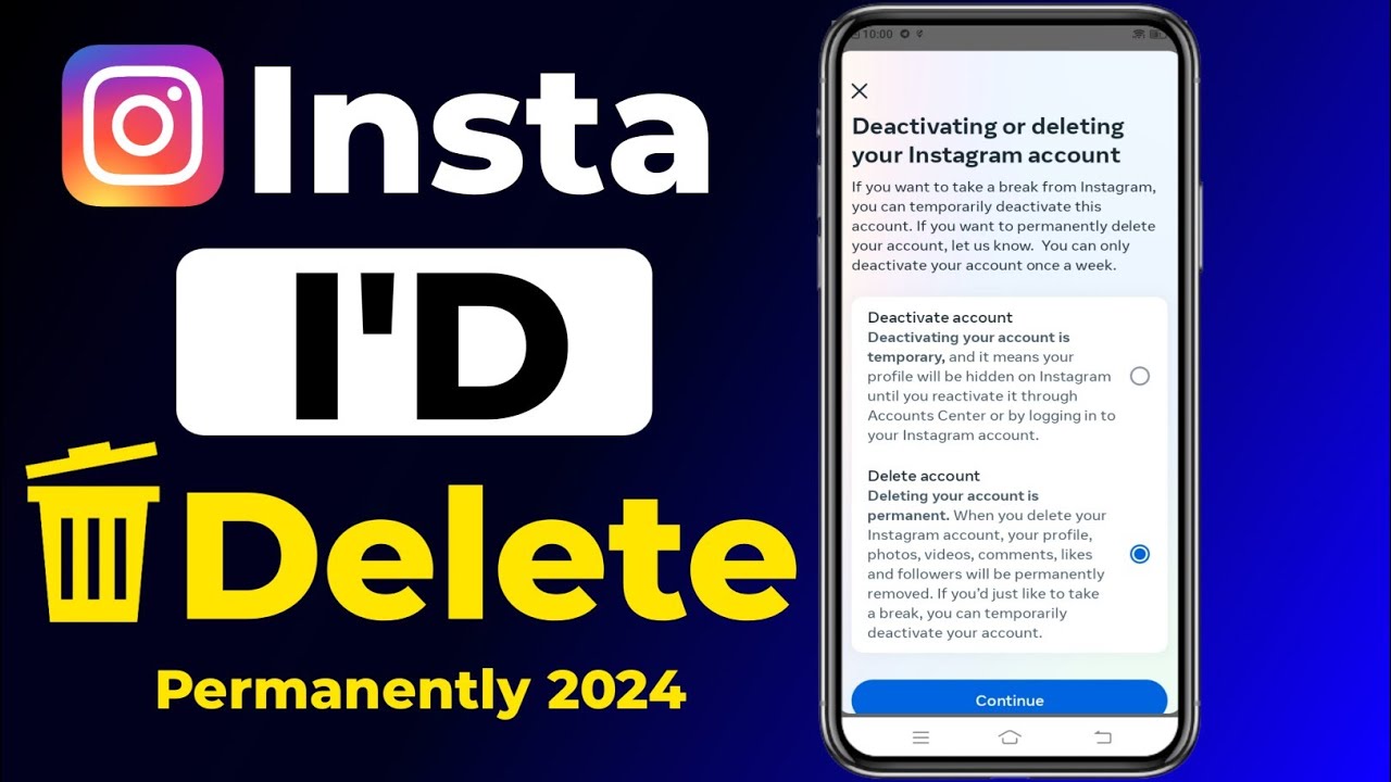 How To Delete Instagram Account | Insta Id Delete Kaise Kare - YouTube