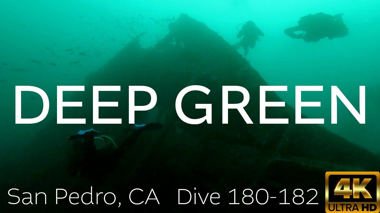 SCUBA Deep Green - Oil Rig Diving - Giant Stride Dive Boat - San Pedro CA 2023 - 4K - YouTube