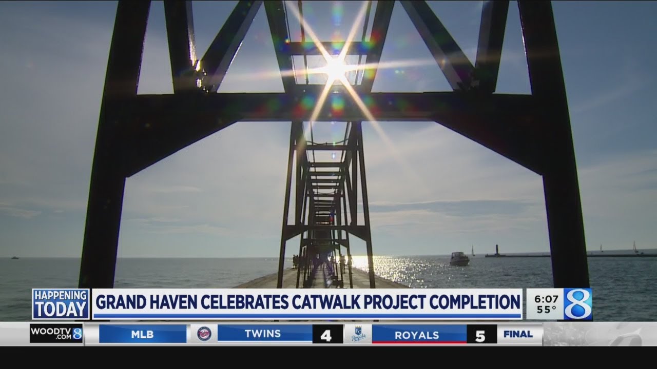 Celebrate the relighting of Grand Haven catwalk - YouTube