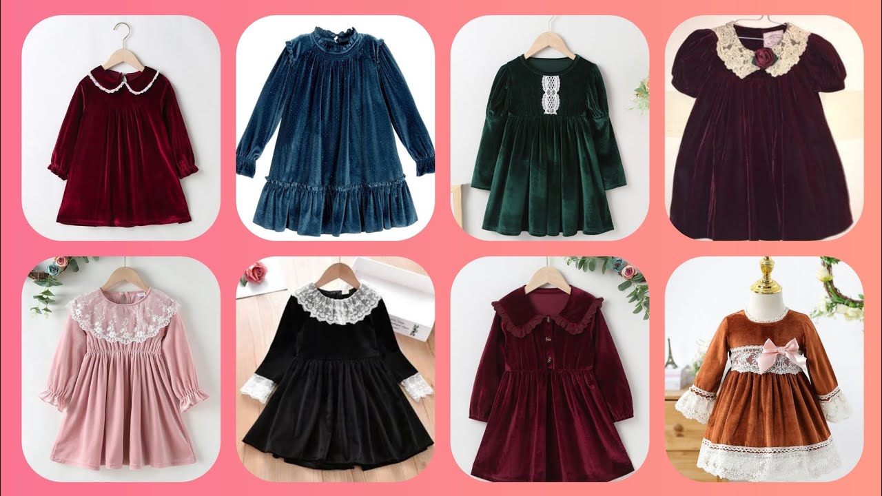 Velvet frocks designs |Winter frock styles |baby girl winter collection ...