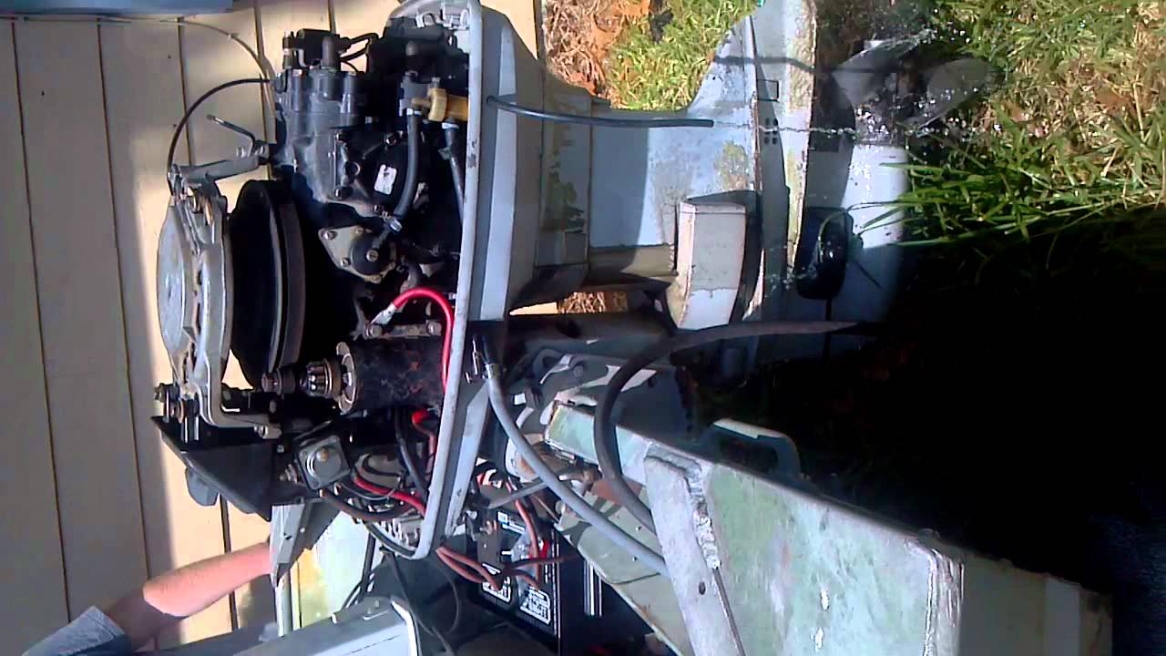'86 Johnson 45hp, success is mine! - YouTube