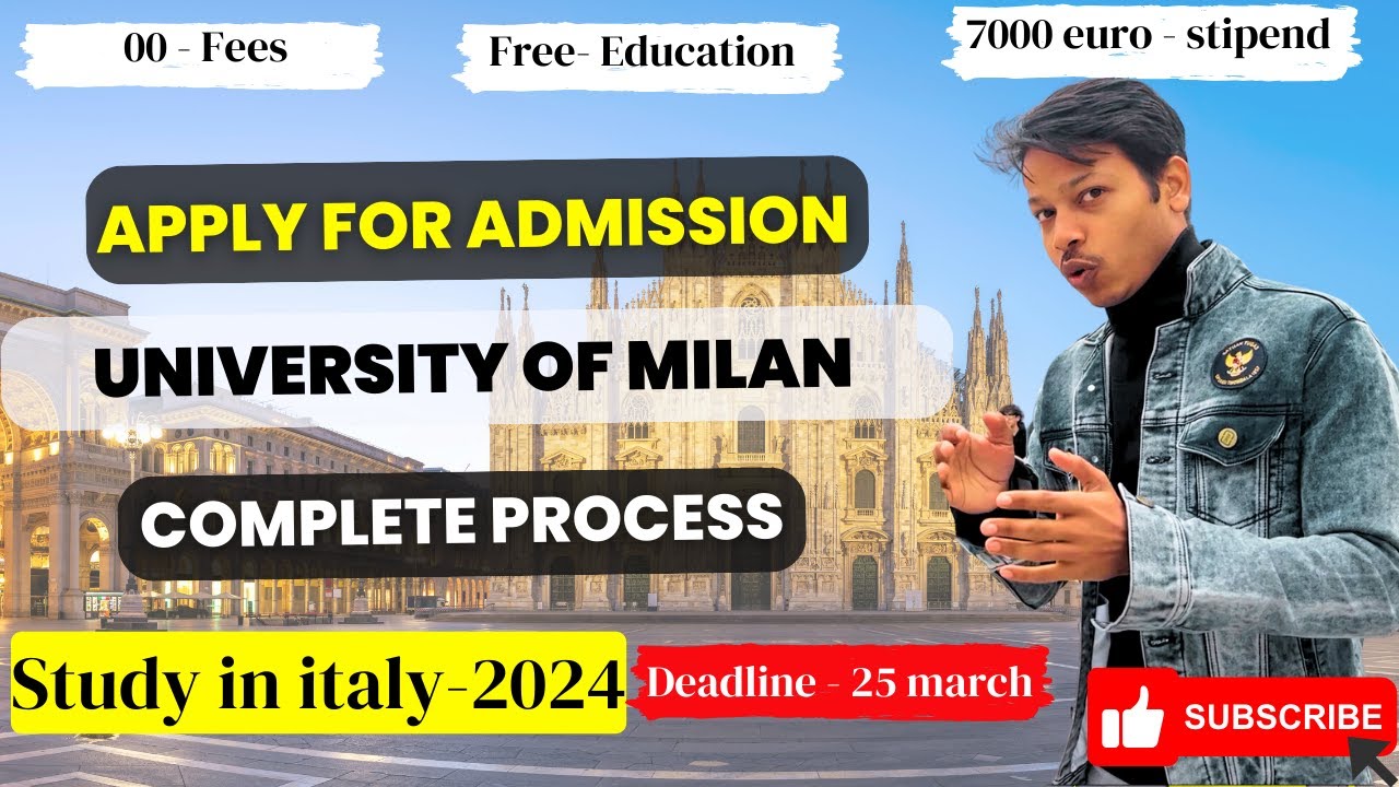University of Milan Application Process 2024 | Masters Programs | 100% ...